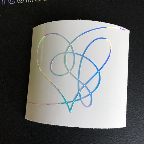 BTS LY E Flower White Opal Holographic Decal | Etsy