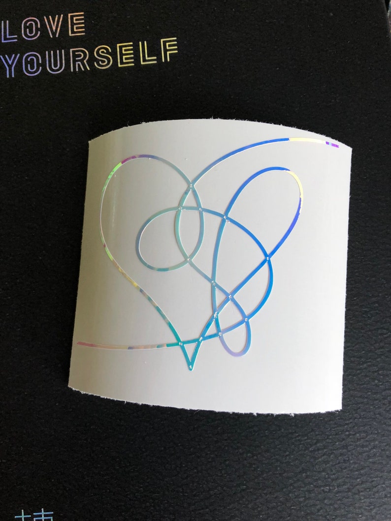 BTS LY: Answer Heart 2 White Opal Holographic Decal | Etsy