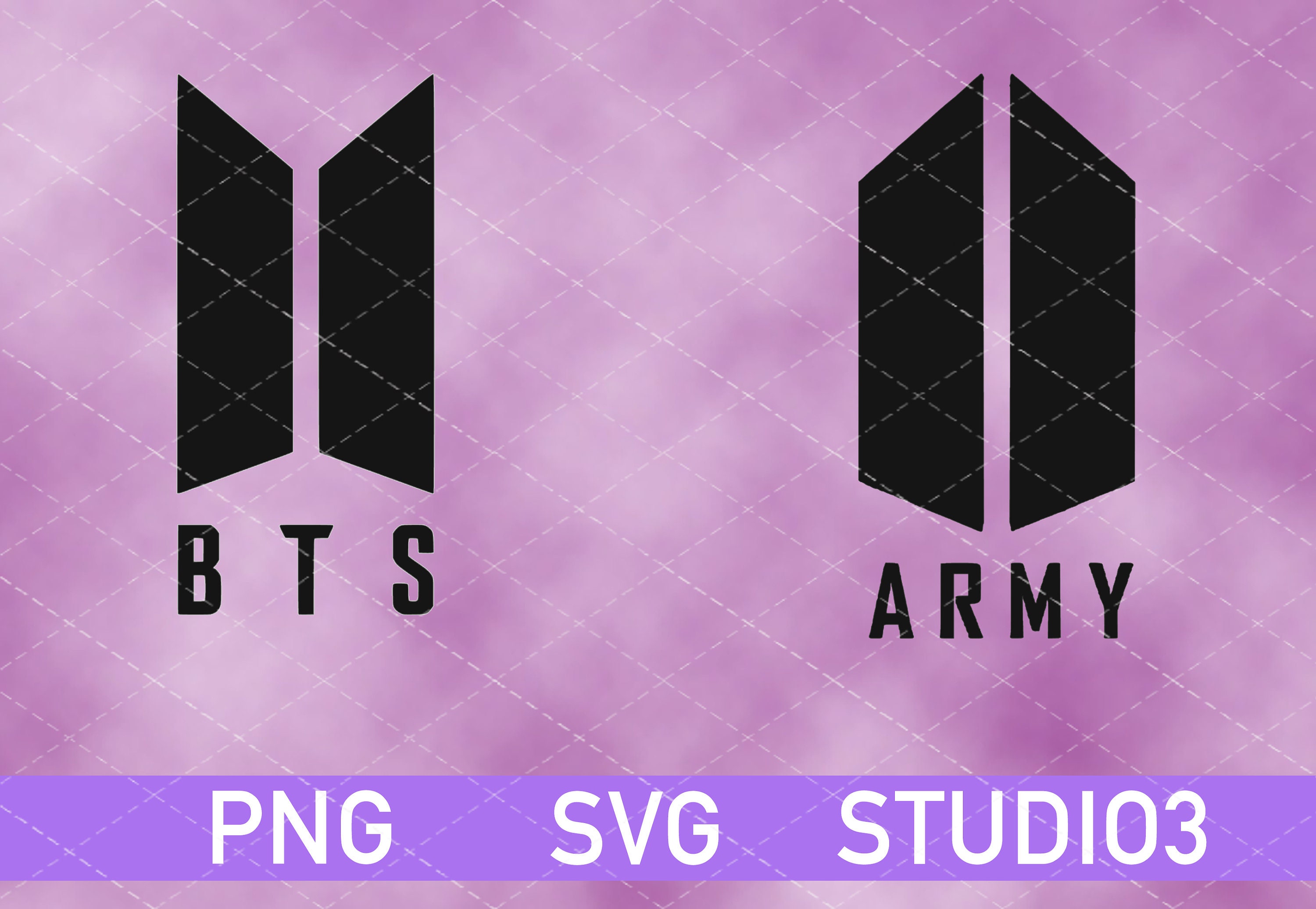 Bts Army Logo Download Blue And Pink Logo Bts Army Girl Wallpaper