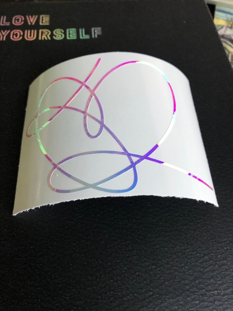 BTS LY: Answer Heart 3 White Opal Holographic Decal | Etsy
