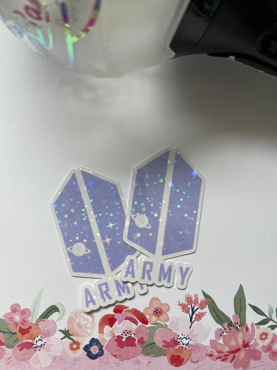 BTS Army Shield Sparkle Sticker| BTS Sticker|btss Merch |bts Stationery ...