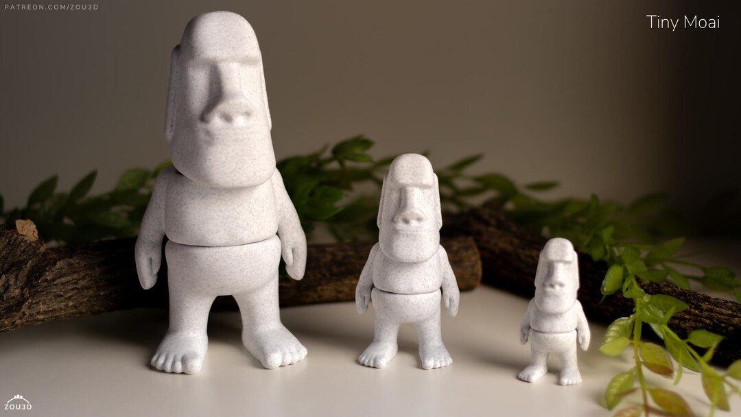 Tiny Moai - Articulated - Keychain - Desk Ornament - ZOU3D - Etsy Australia