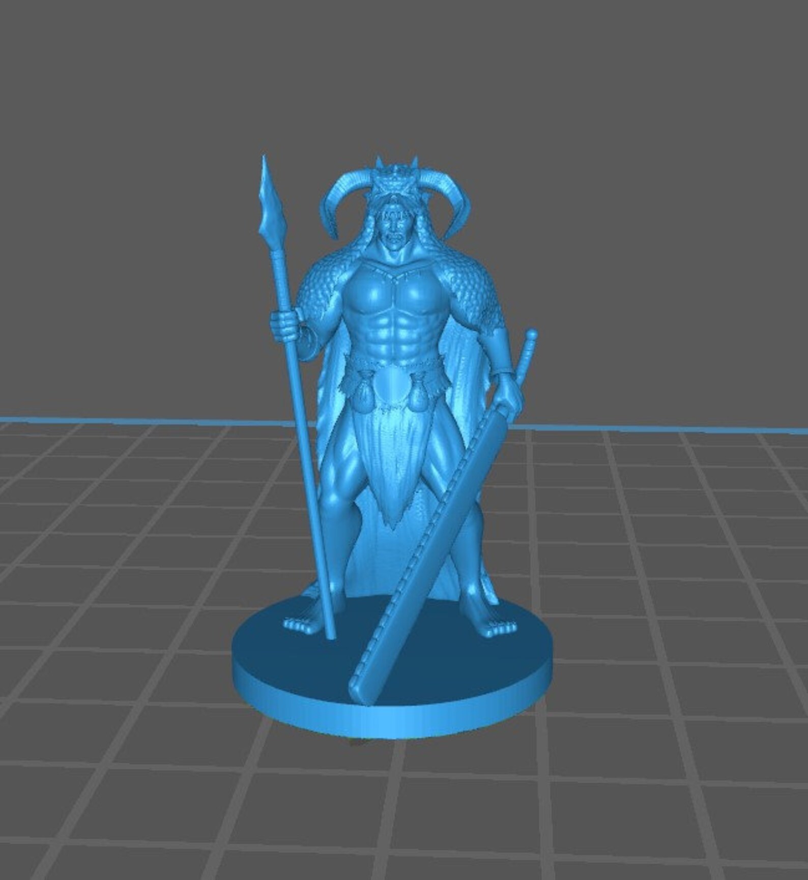 Human Male Barbarian Mini DND Pathfinder Dungeons & - Etsy