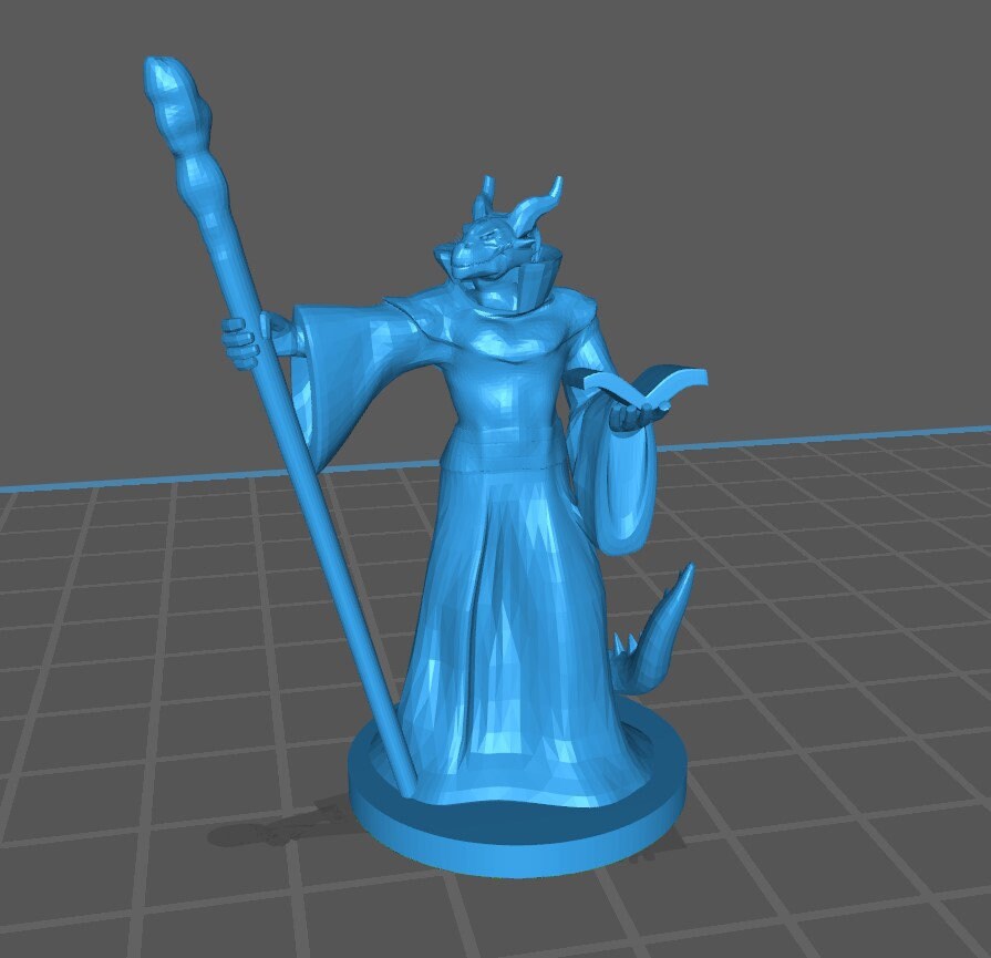 Dragonborn Wizard Mini DND Pathfinder Dungeons & Dragons - Etsy