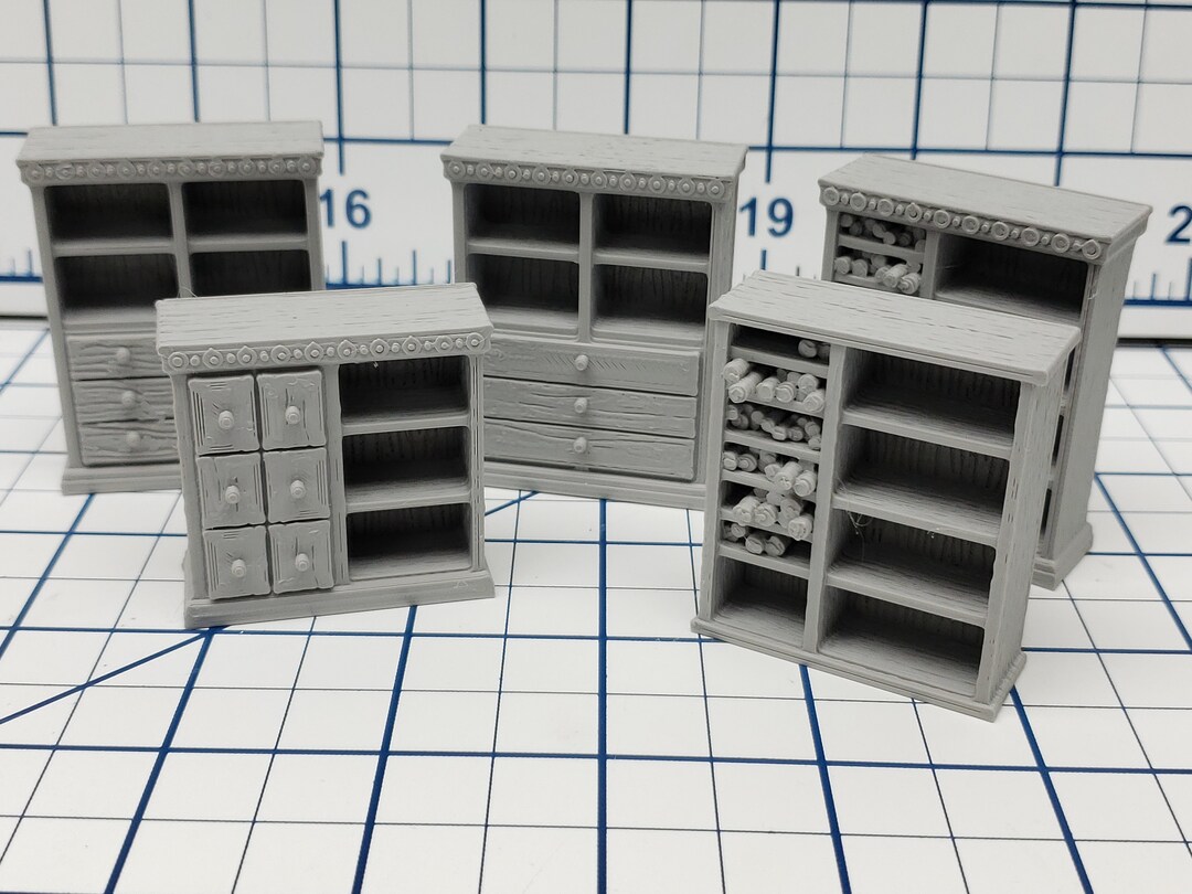 Bookcase With Drawers / Scrolls - Dragonshire - Fat Dragon Games - DND ...