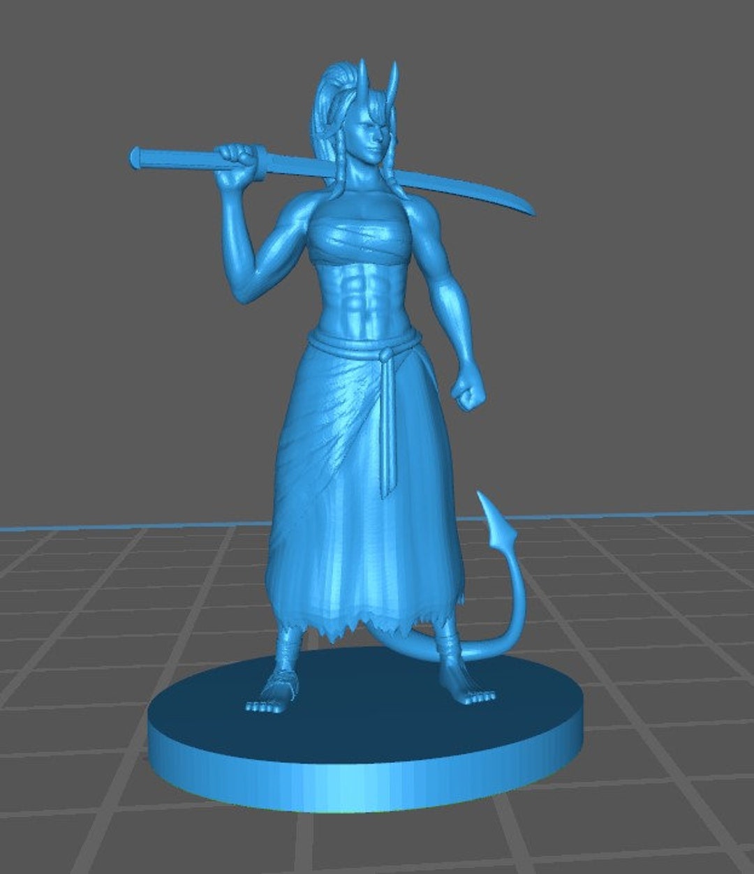 Tiefling Monk Mini - DND - Pathfinder - Dungeons & Dragons - RPG ...