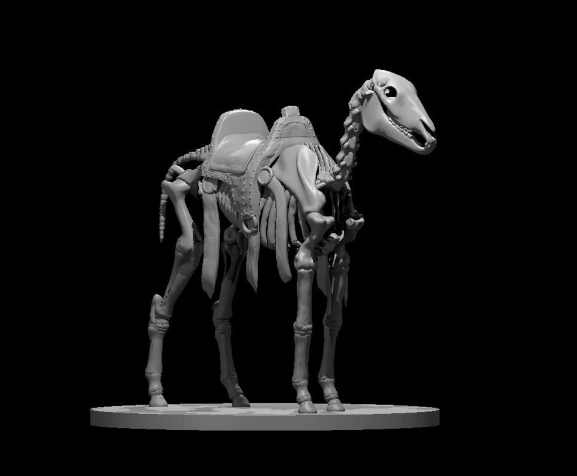 Skeleton Warhorse Mini DND Pathfinder Dungeons & Dragons - Etsy