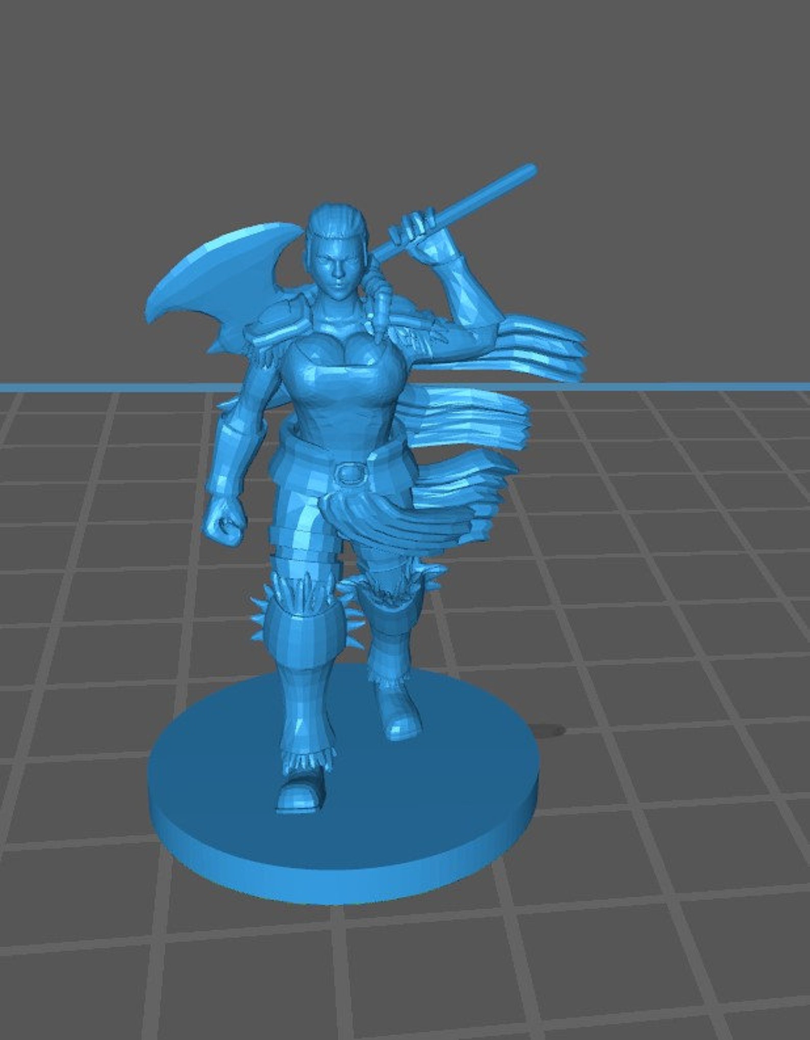 Human Female Barbarian Mini - DND - Pathfinder - Dungeons & Dragons ...