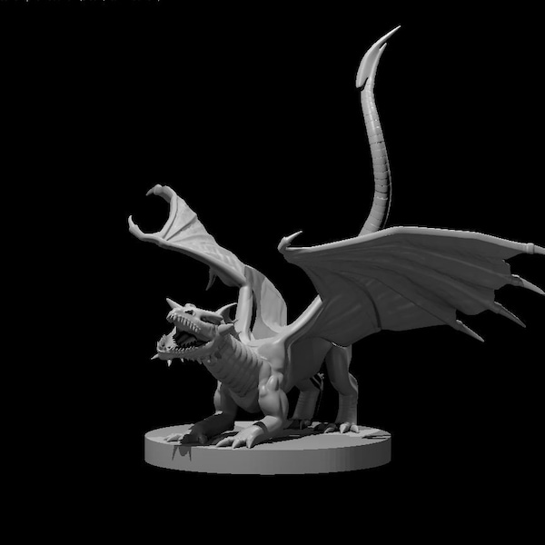 Pathfinder Black Dragon Miniature - Etsy