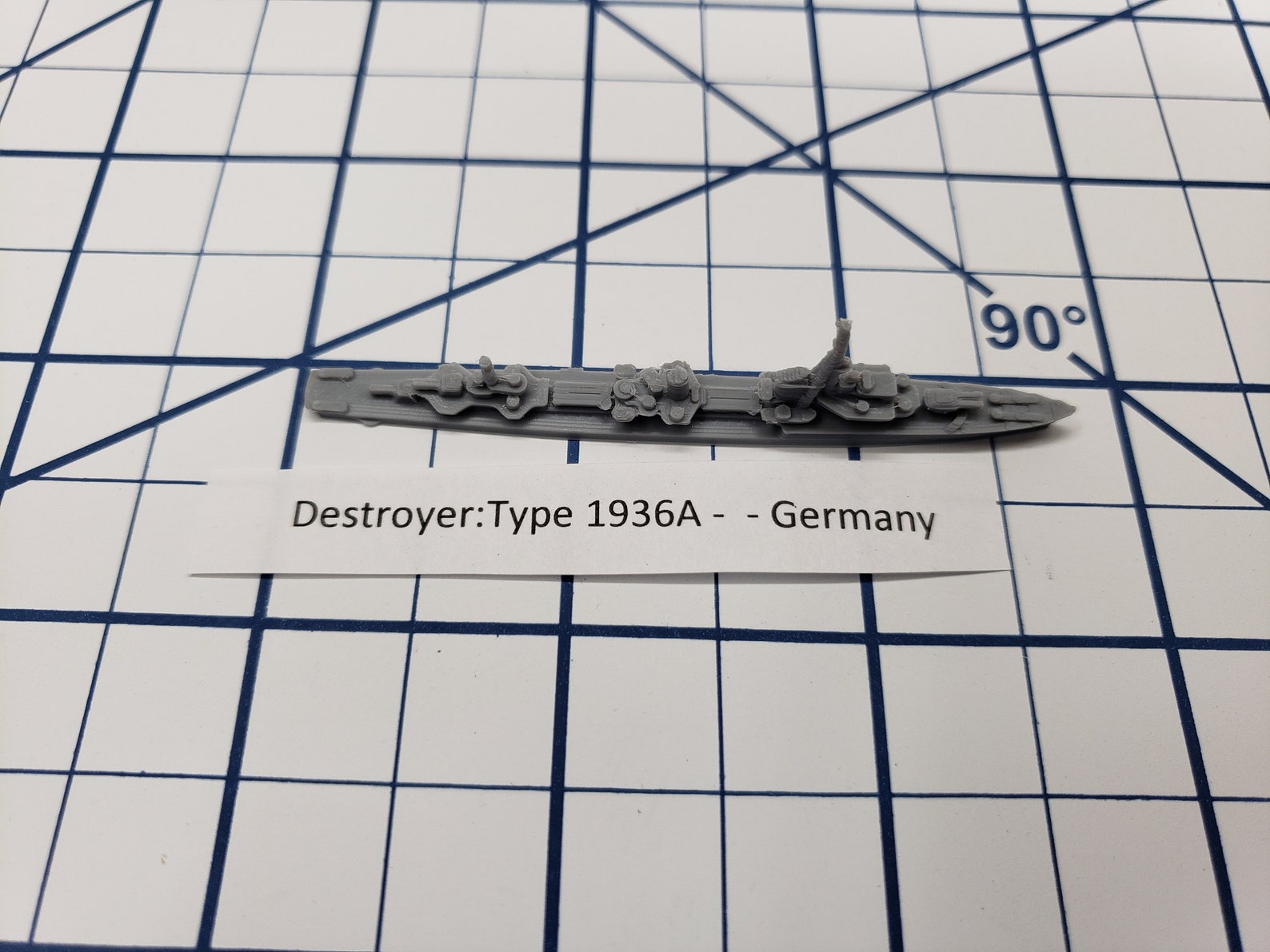 Destroyer Type 1936A German Navy Wargaming Axis and | Etsy