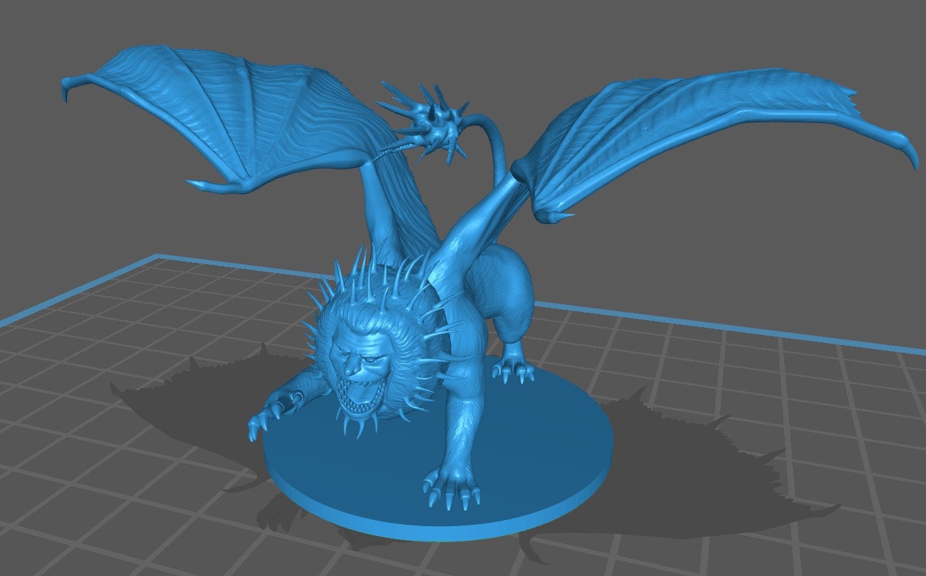 Manticore Mini - DND - Pathfinder - Dungeons & Dragons - RPG - Tabletop ...