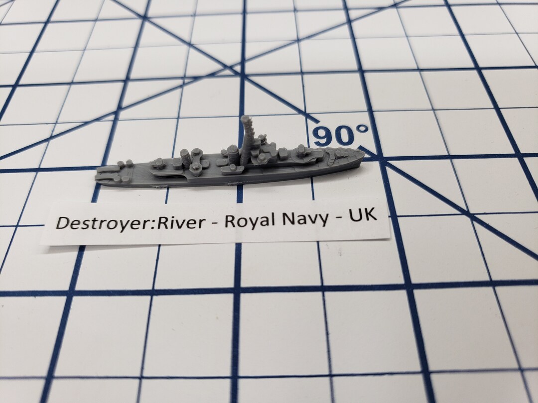 Destroyer - River Class - Royal Navy - Wargaming - Naval Miniature ...