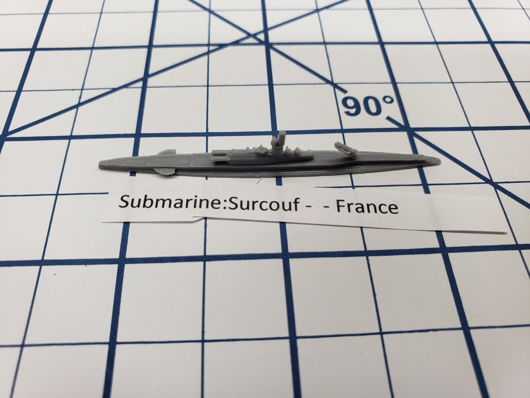 Submarine - Surcouf - French Navy - Wargaming - Naval Miniature ...