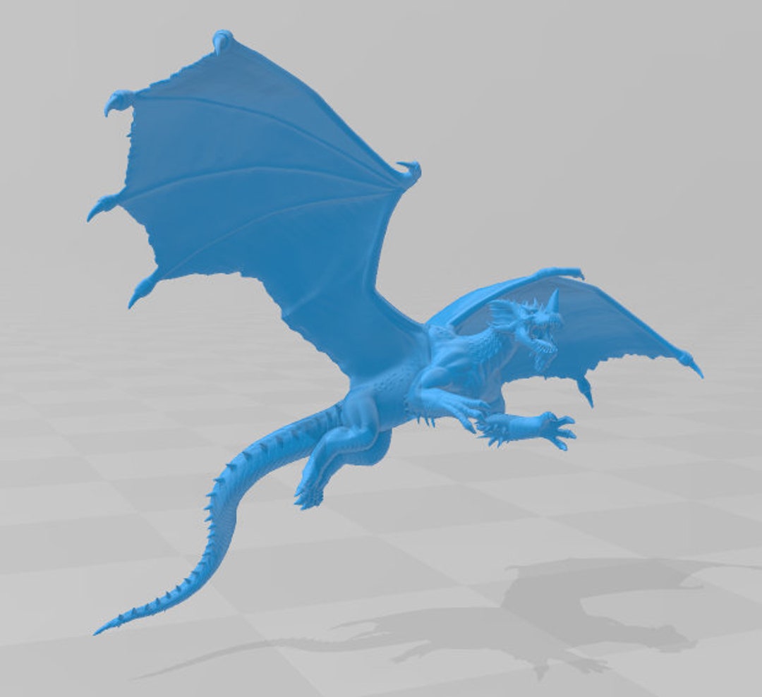 Blue Dragon Ancient Chromatic Mini - DND - Pathfinder - Dungeons ...