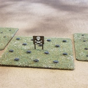 Minefields Set 1 AP & 1 AT Plus 6 Signs 6 X 6 Each War Games and ...