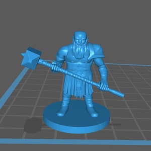 Dwarven Barbarian Mini - DND - Pathfinder - Dungeons & Dragons - RPG ...
