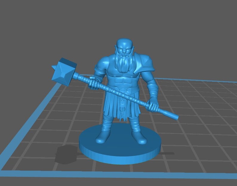 Dwarven Barbarian Mini DND Pathfinder Dungeons & Dragons - Etsy