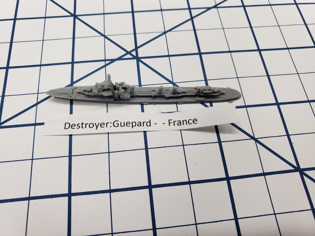 Destroyer - Guepard Class - French Navy - Wargaming - Naval Miniature ...