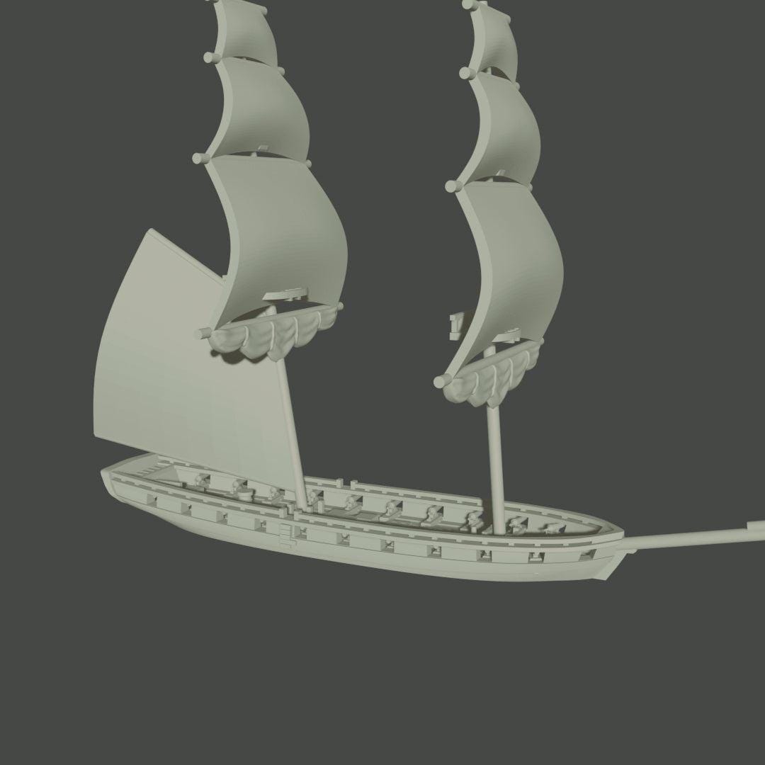 US Snow-brig USS Niagara (20 Guns), 1813-20 - French - Ironclad - Ships ...
