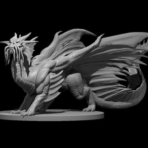 Young Gold Dragon Metallic Mini - DND - Pathfinder - Dungeons & Dragons ...