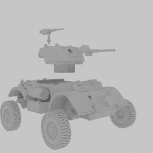 Staghound T17 E1 UK Army Bolt Action Wargame3d - Etsy