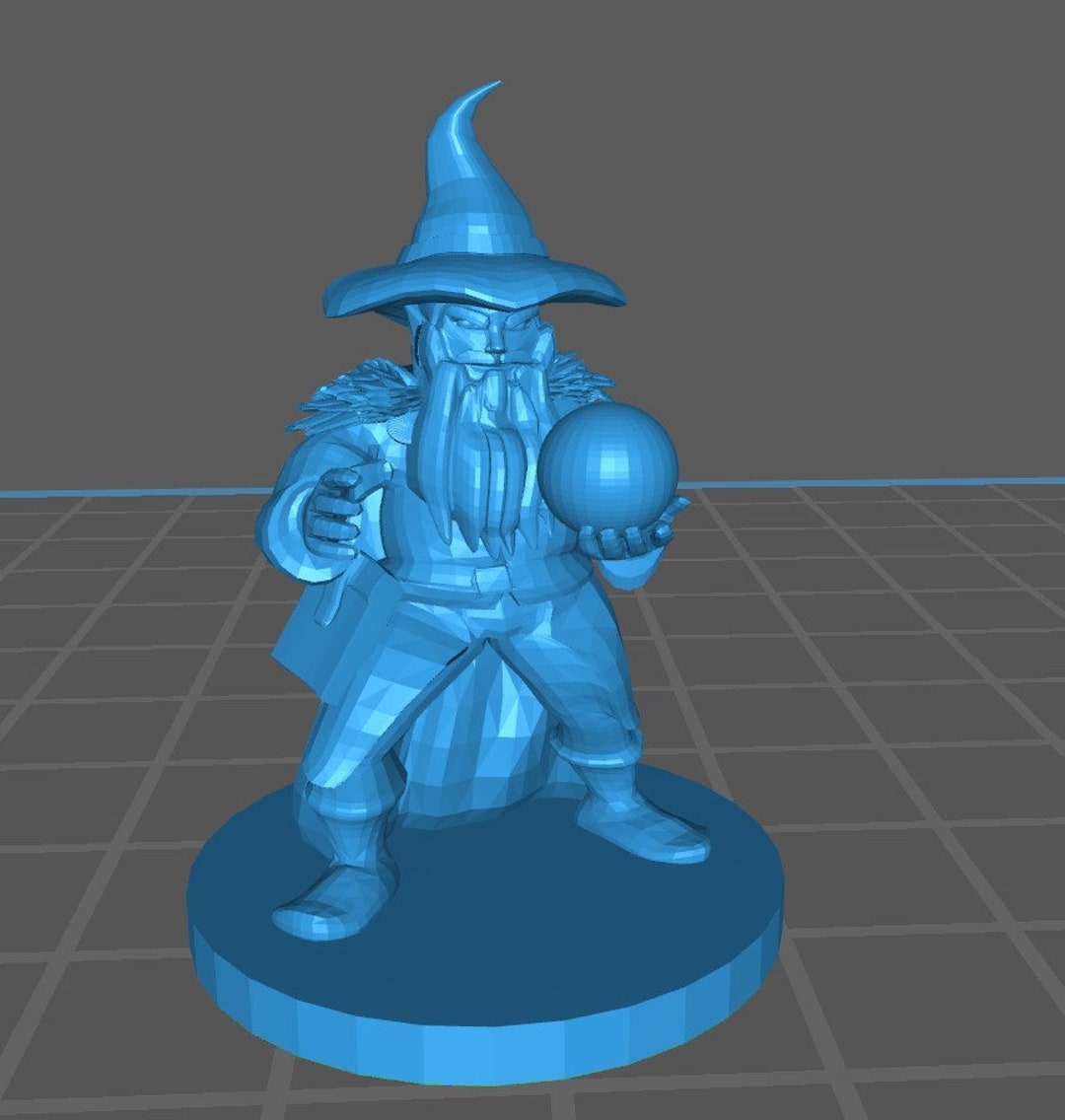 Dwarf Wizard Mini - DND - Pathfinder - Dungeons & Dragons - RPG ...
