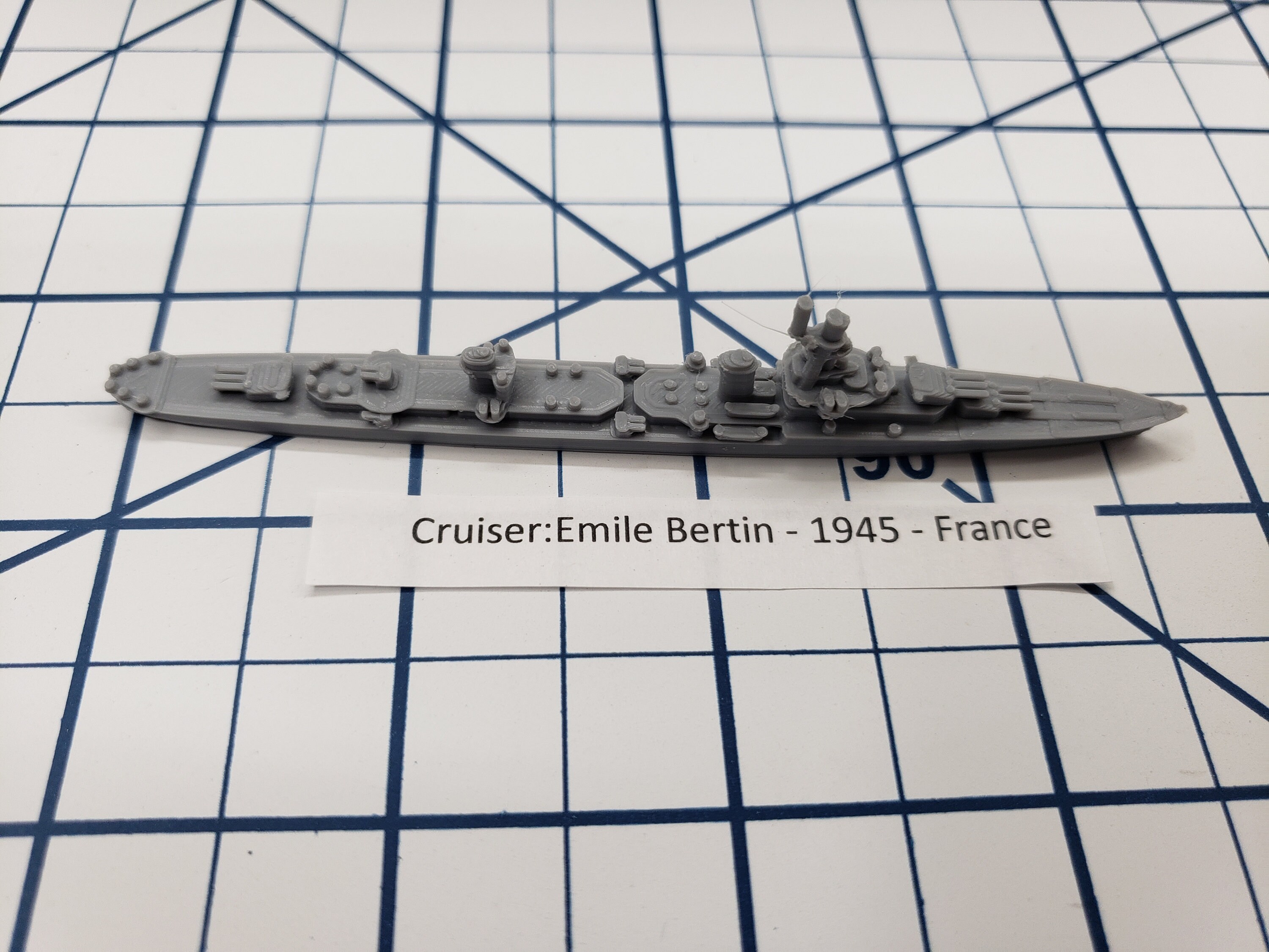 Cruiser - Emile Bertin - French Navy - Wargaming - Naval Miniature ...
