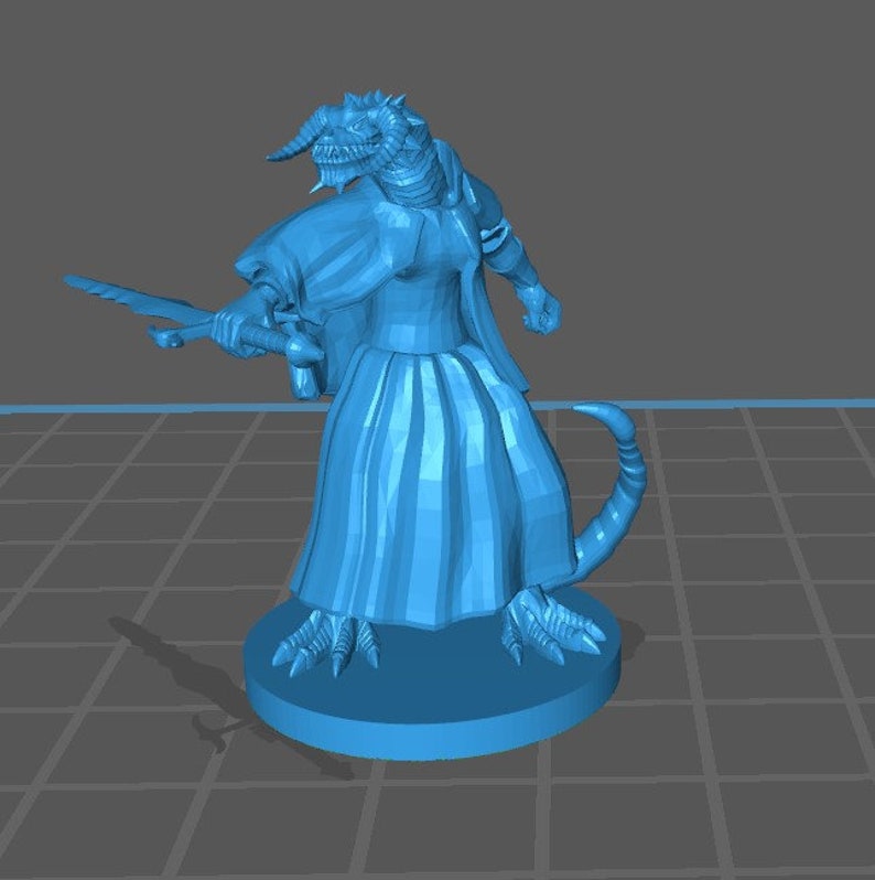 Half Dragon Fighters Mini DND Pathfinder Dungeons & - Etsy