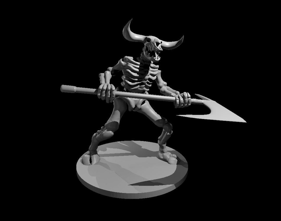 Skeleton Minotaur Mini - DND - Pathfinder - Dungeons & Dragons - RPG ...
