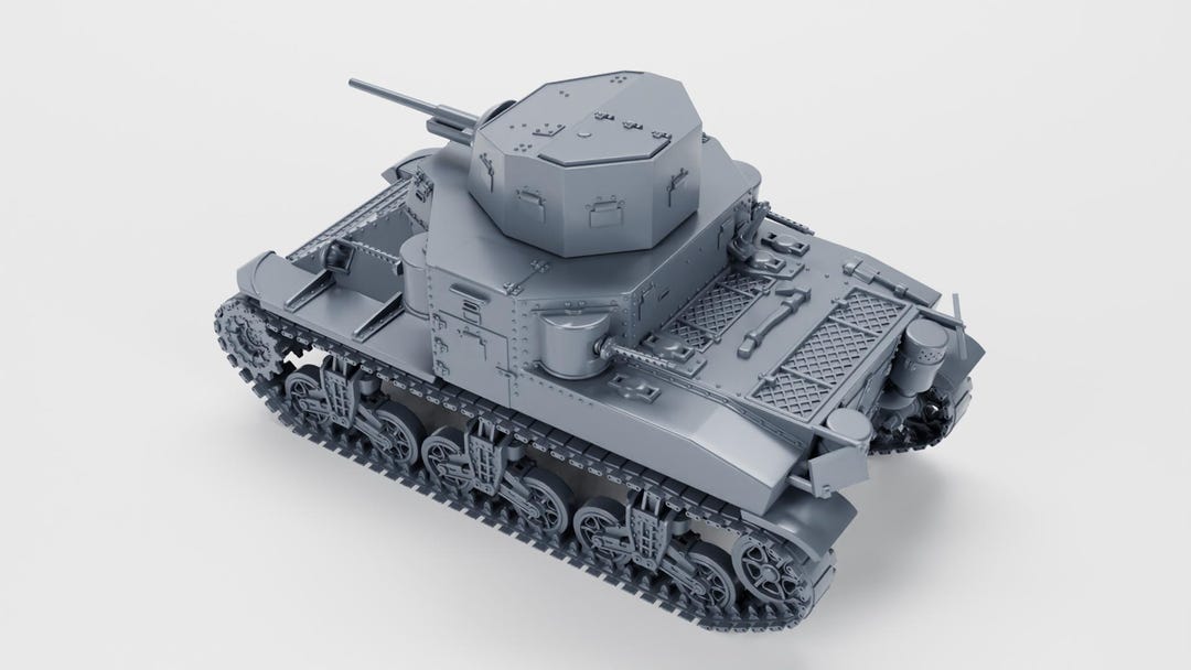 M2A1 Medium Tank - US Army - 28mm Scale - Tank - Miniature - Wargame3d ...