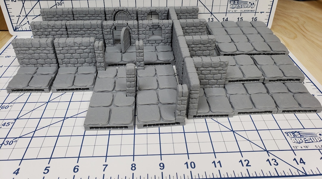 Dungeon Stone Starter Set 26 Tiles! - Openlock - Openforge - DND - Pathfinder - RPG - Tabletop ...