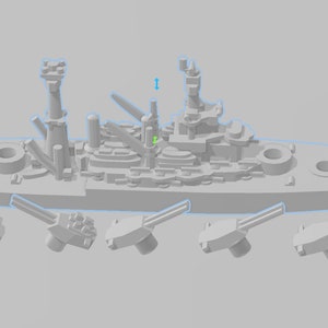 Colorado - US Navy - Rotating Turret - Wargaming - Naval Miniature - Etsy