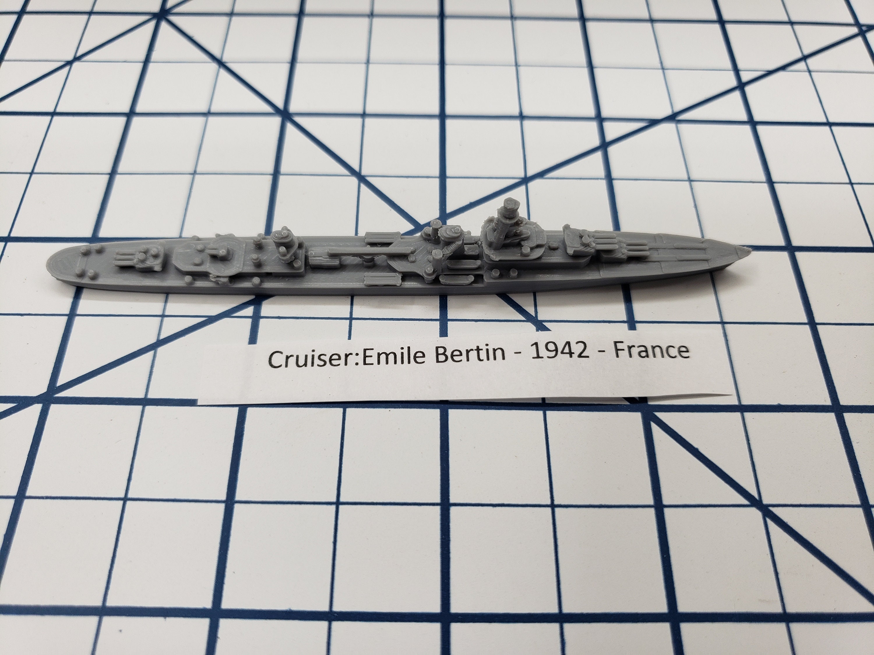 Cruiser - Emile Bertin - French Navy - Wargaming - Naval Miniature ...