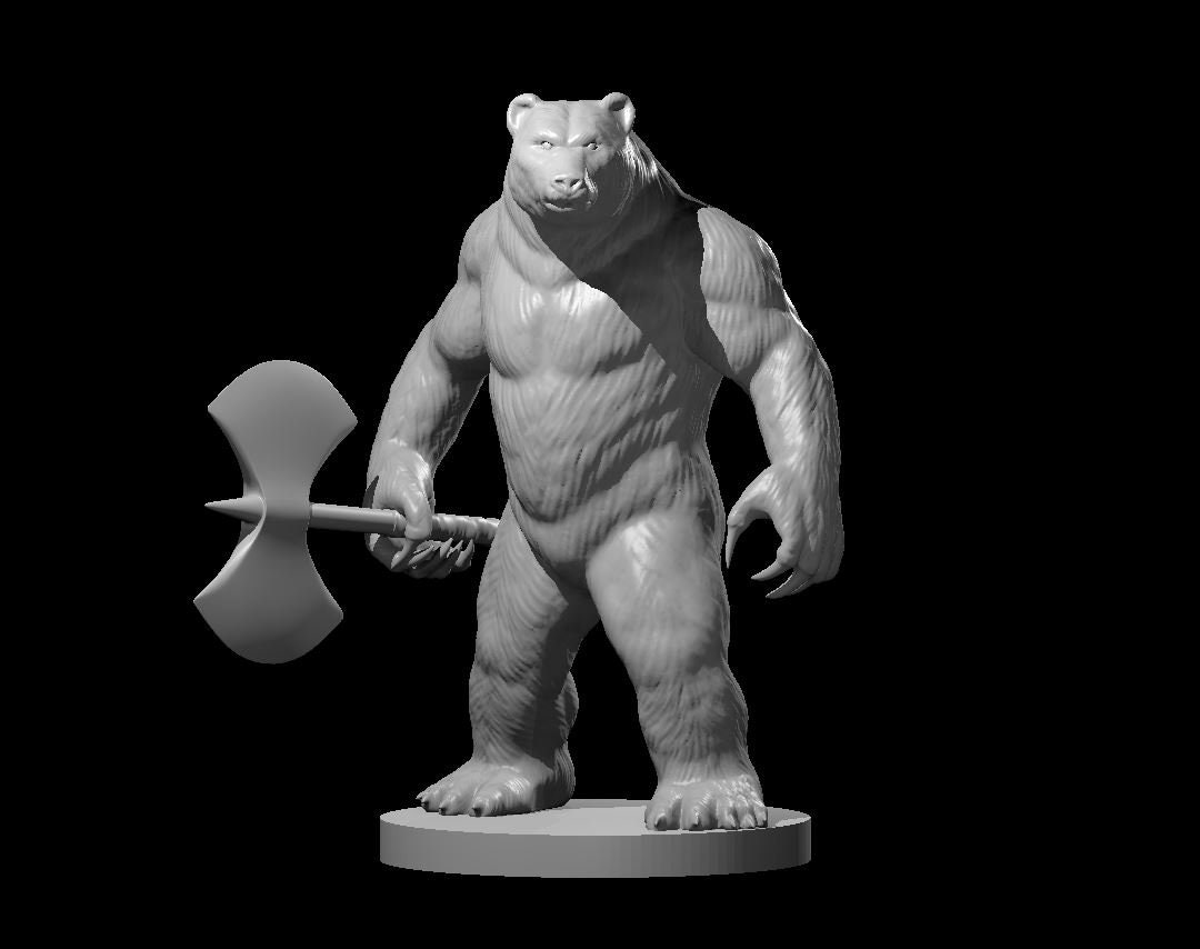 Werebear Mini - DND - Pathfinder - Dungeons & Dragons - RPG - Tabletop ...