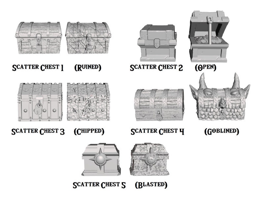 Great Chests - Pathfinder - Dungeons & Dragons - RPG - Tabletop-terrain ...
