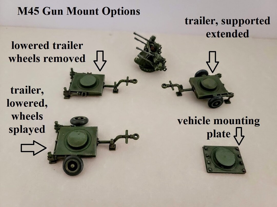 American M45 Gun and Trailers War Games and Dioramas Historical ...