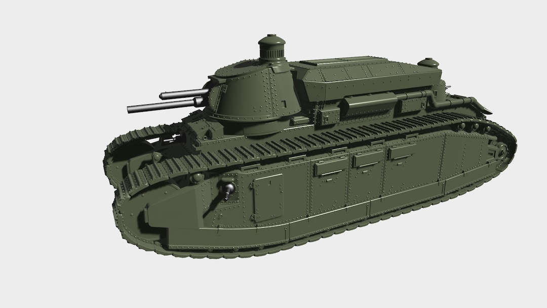 Super Heavy Tank Char 2C Normandie French Army 28mm Scale Wargame3d - Etsy