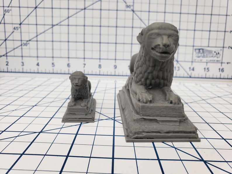 Lion Statue - Openforge - DND - Pathfinder - RPG - Dungeon & Dragons ...
