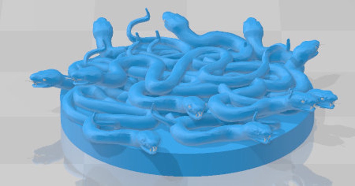 Swarm of Poisonous Snakes Mini - DND - Pathfinder - Dungeons & Dragons ...