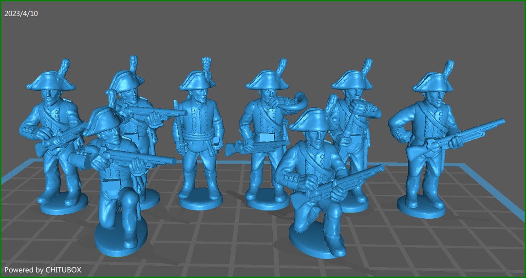 Prussian Musketeer Shuetzen 1806-08 Skirmishing - 8 Minis - 28 Mm Scale ...