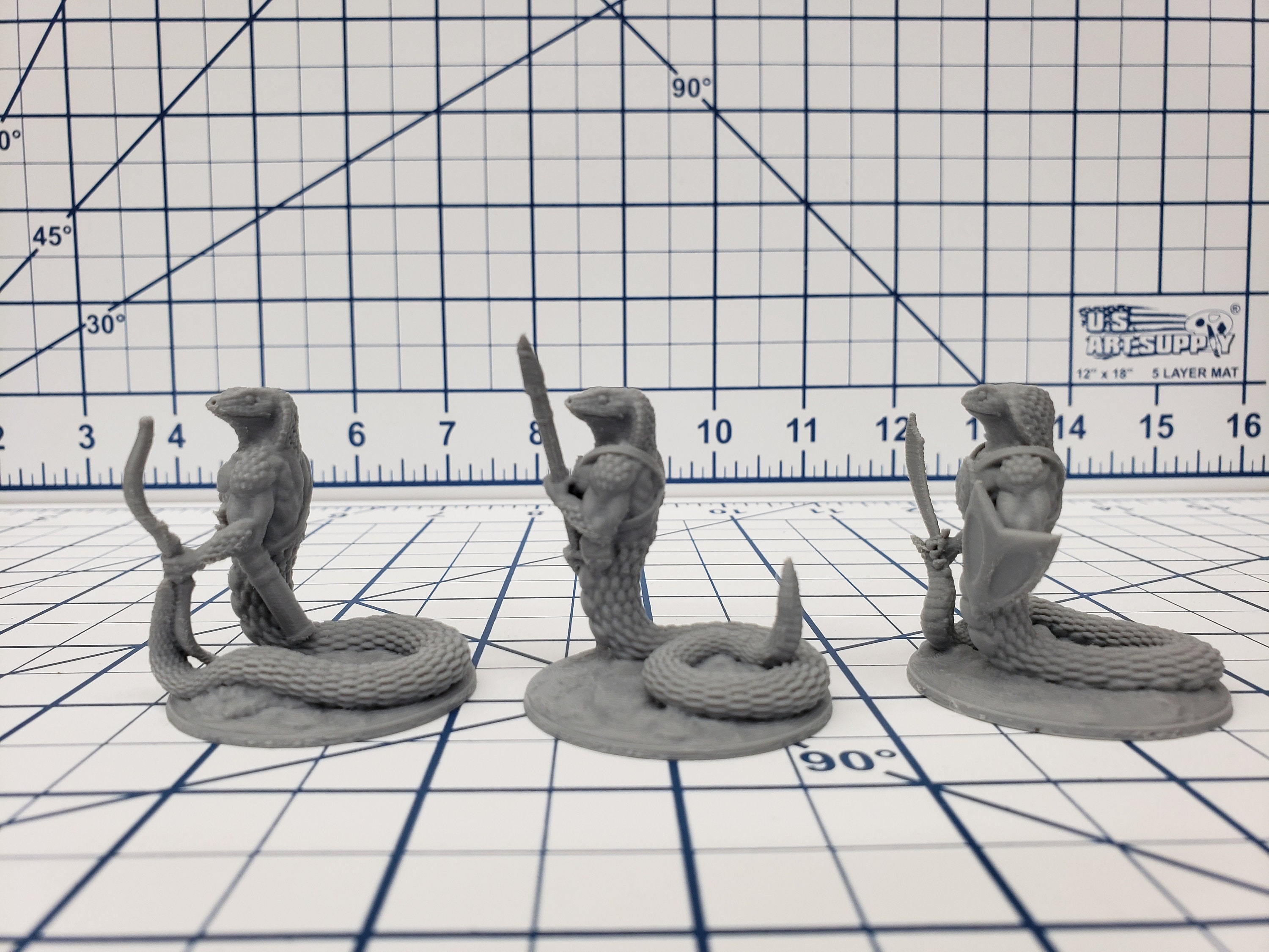 Set of 3 Snake Warriors DND Pathfinder RPG Dungeon & - Etsy