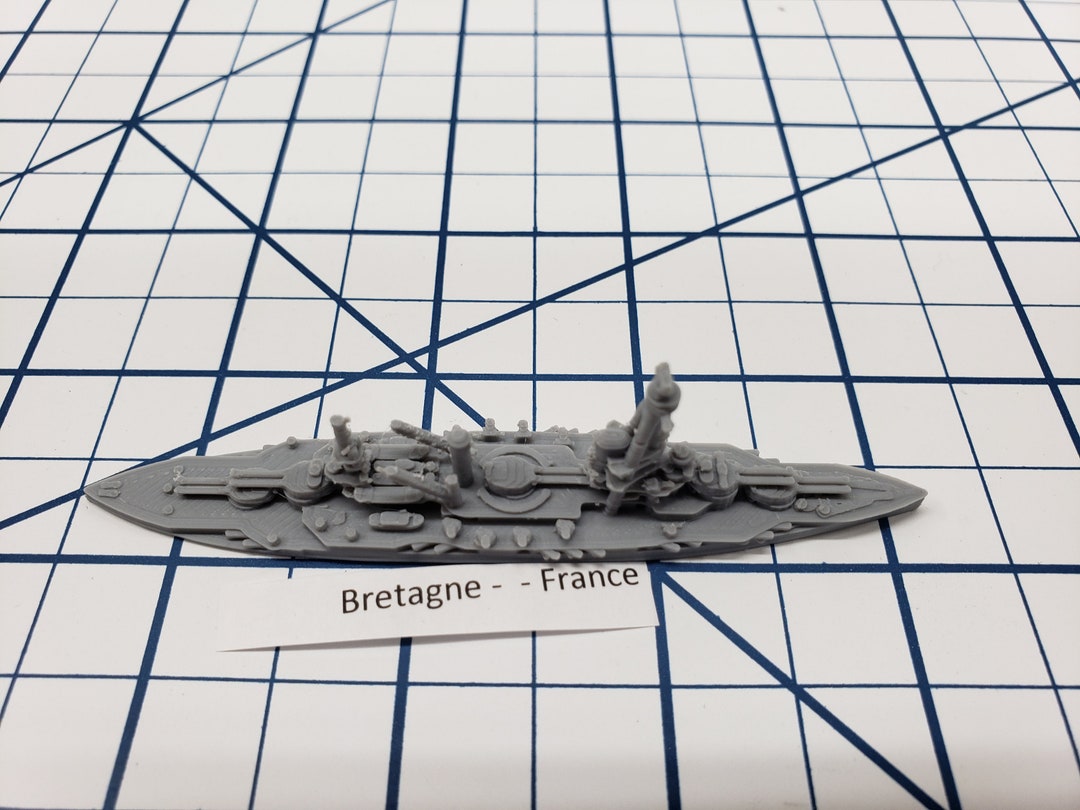 Battleship - Bretagne - French Navy - Wargaming - Naval Miniature ...
