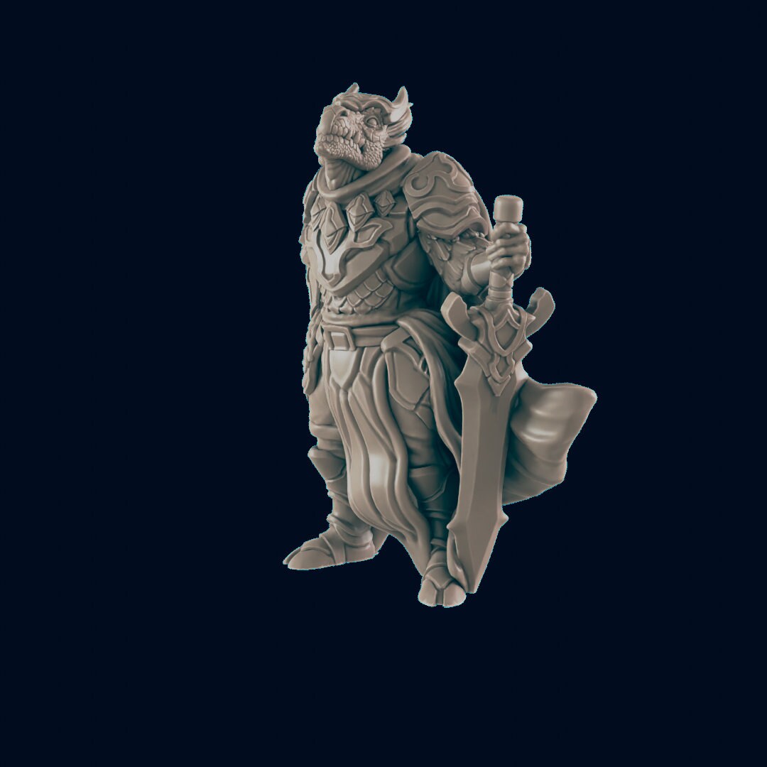 Paladin Dragonkin Male - Everyday Heroes - Minis - EC3D - - Dungeons ...