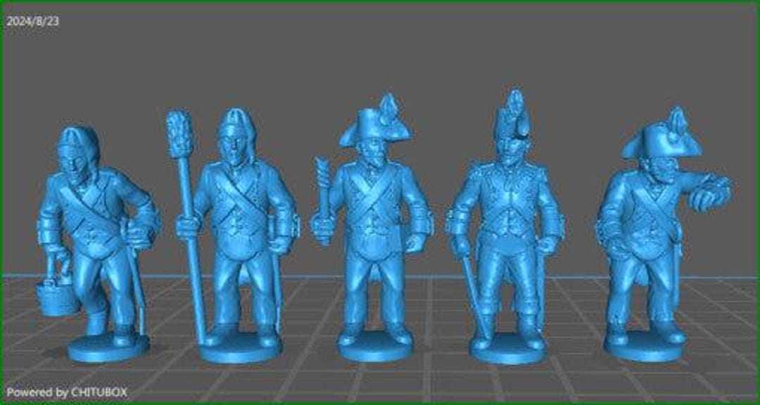 28mm French Revolution French Artillery - 5 Minis - MC Minis - Etsy