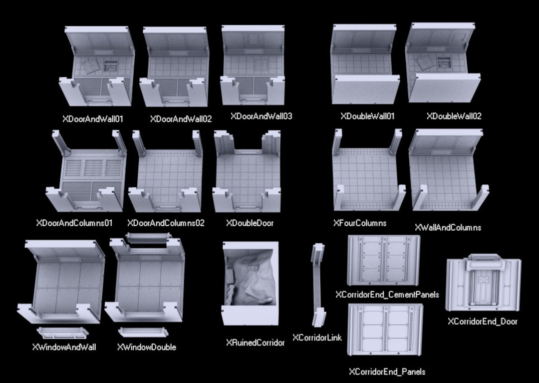X-axis Corridor Tiles - Atomic Shelter - Atom Punk - Starfinder ...