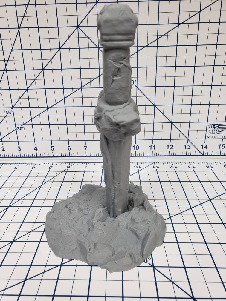 Ancient Sword Statue Openforge Tabletop DND Pathfinder - Etsy