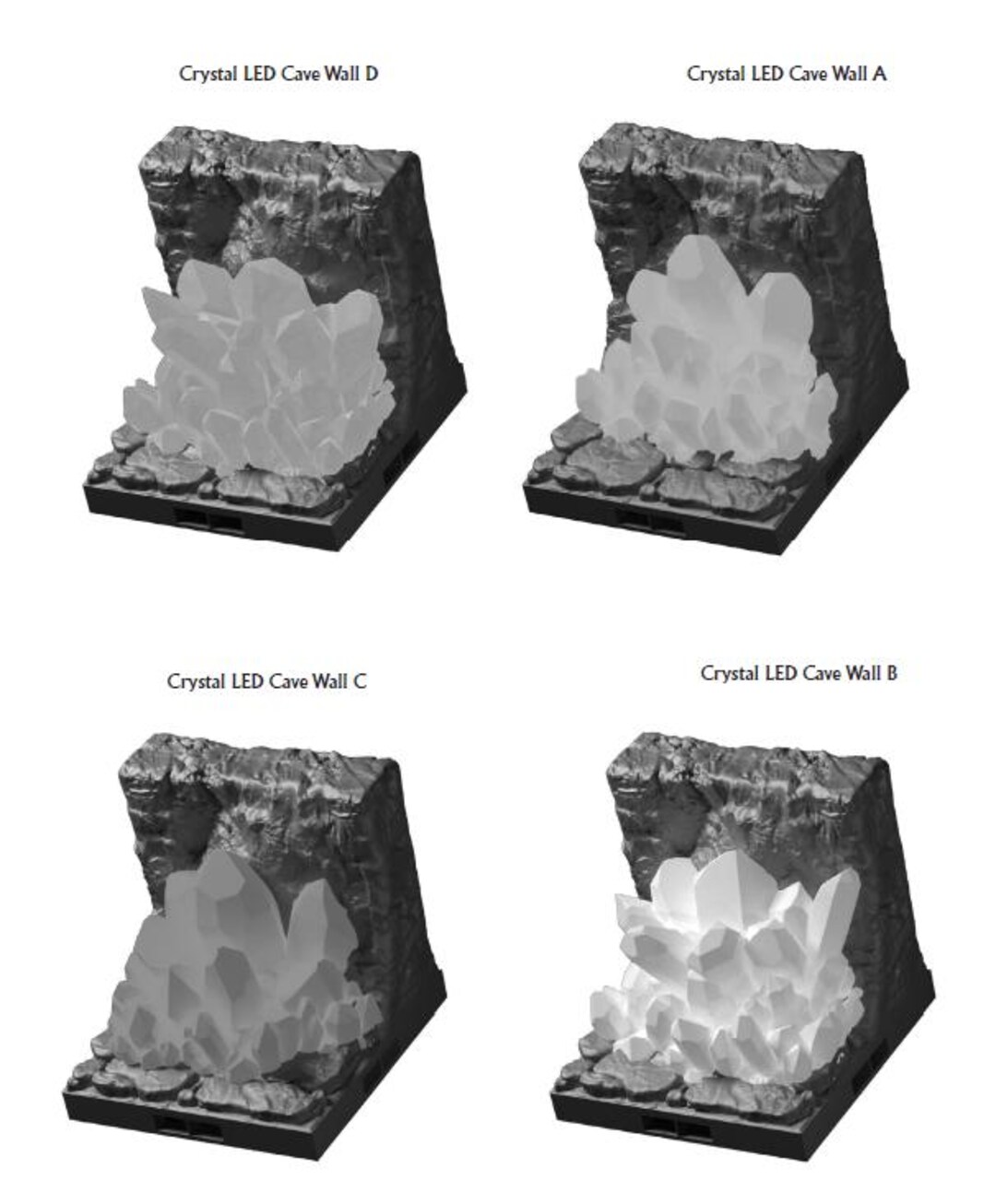 Cave LED Crystal Walls - 28 Mm / 1" - Dragonlock - DND - Pathfinder ...