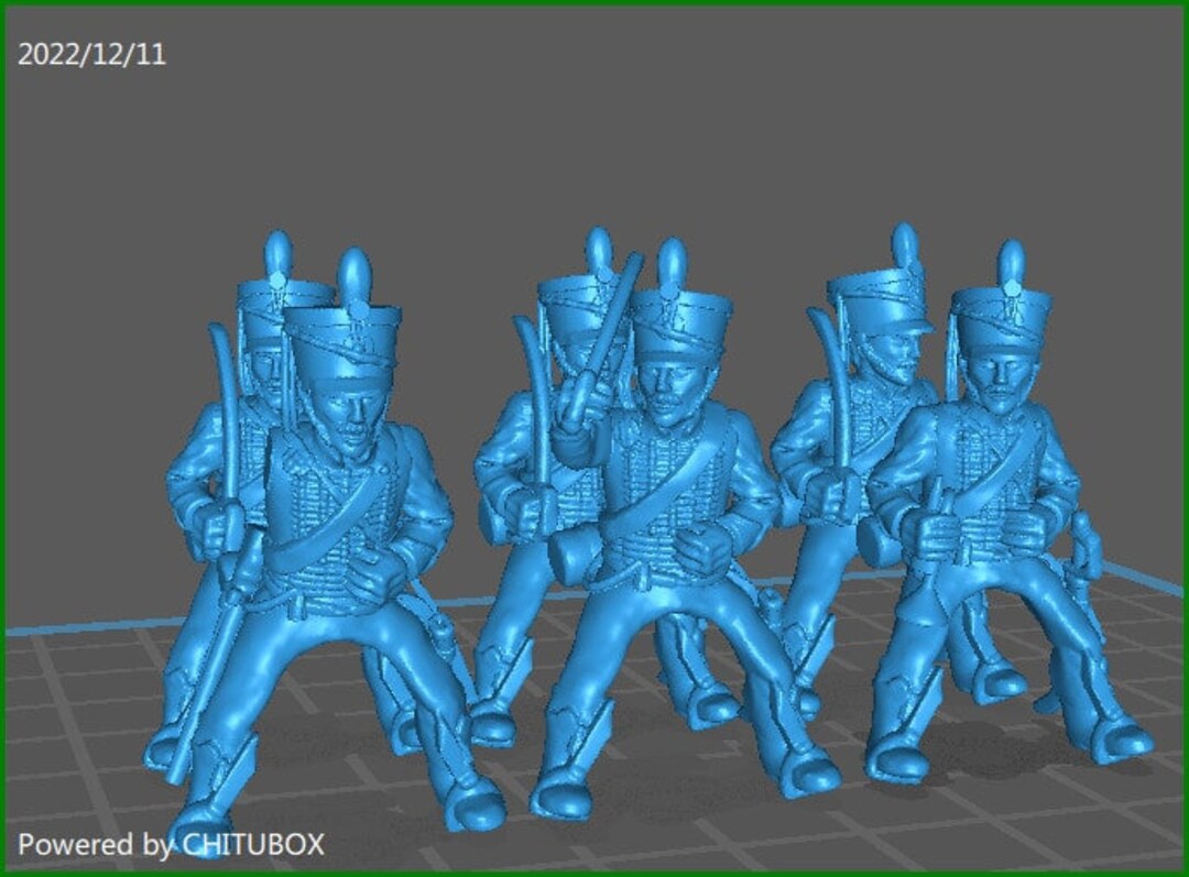 British Hussars Rgt 1812-15 With Shako - 6 Mini - 28 Mm Scale - Great ...