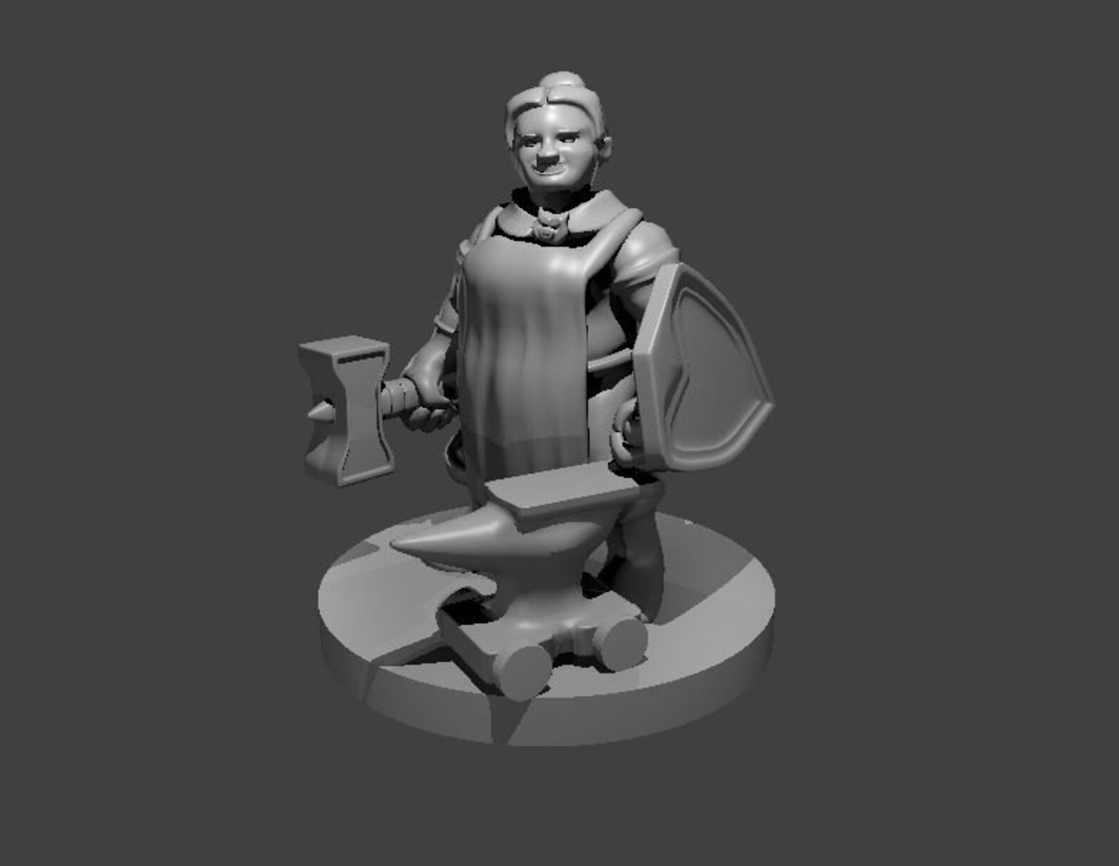 Female Blacksmith Mini - DND - Pathfinder - Dungeons & Dragons - RPG ...