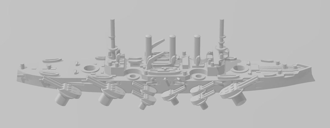 Connecticut - USN - Rotating Turret - Wargaming - Naval Miniature - Etsy